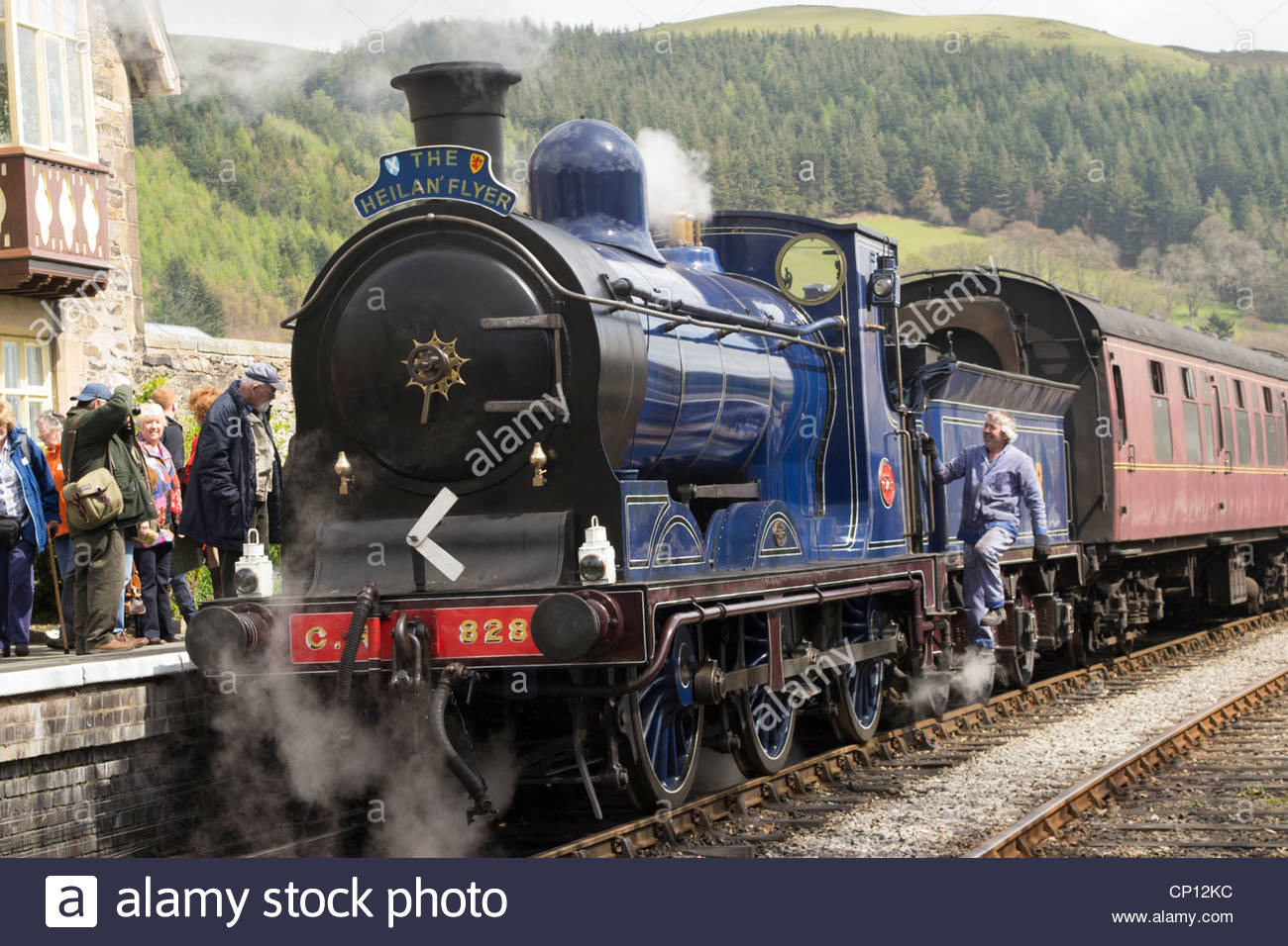 Caledonian 812 class steam locomotive at Carrog on the Llangollen Stock ...