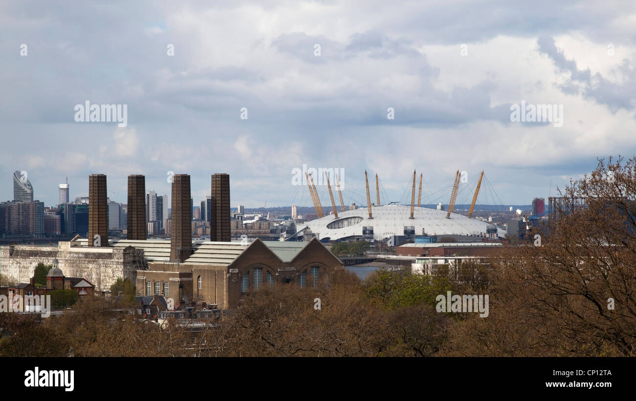 Millennium Dome from Greenwich Stock Photo - Alamy
