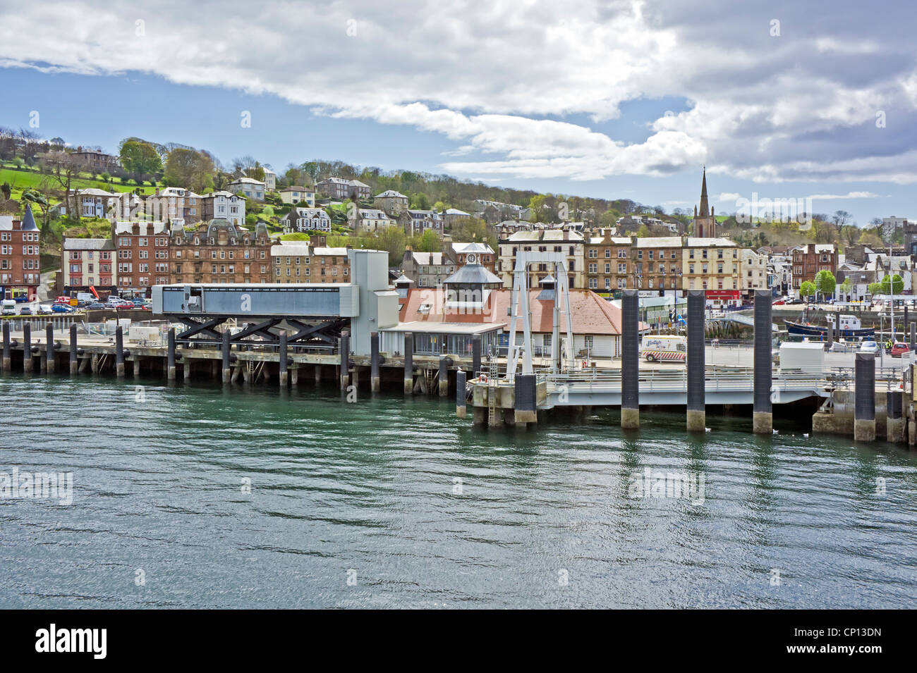 Rothesay Caledonian Macbrayne pier area on the island of Bute in ...