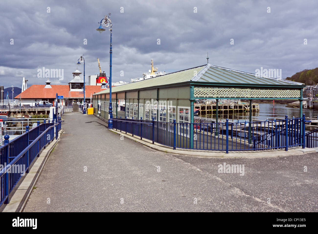 Rothesay Caledonian Macbrayne pier area on the island of Bute in ...