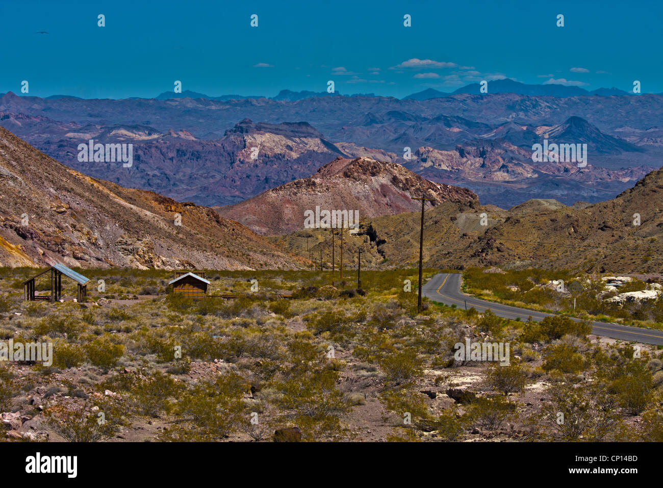 Nevada desert highway HDR Image Stock Photo - Alamy