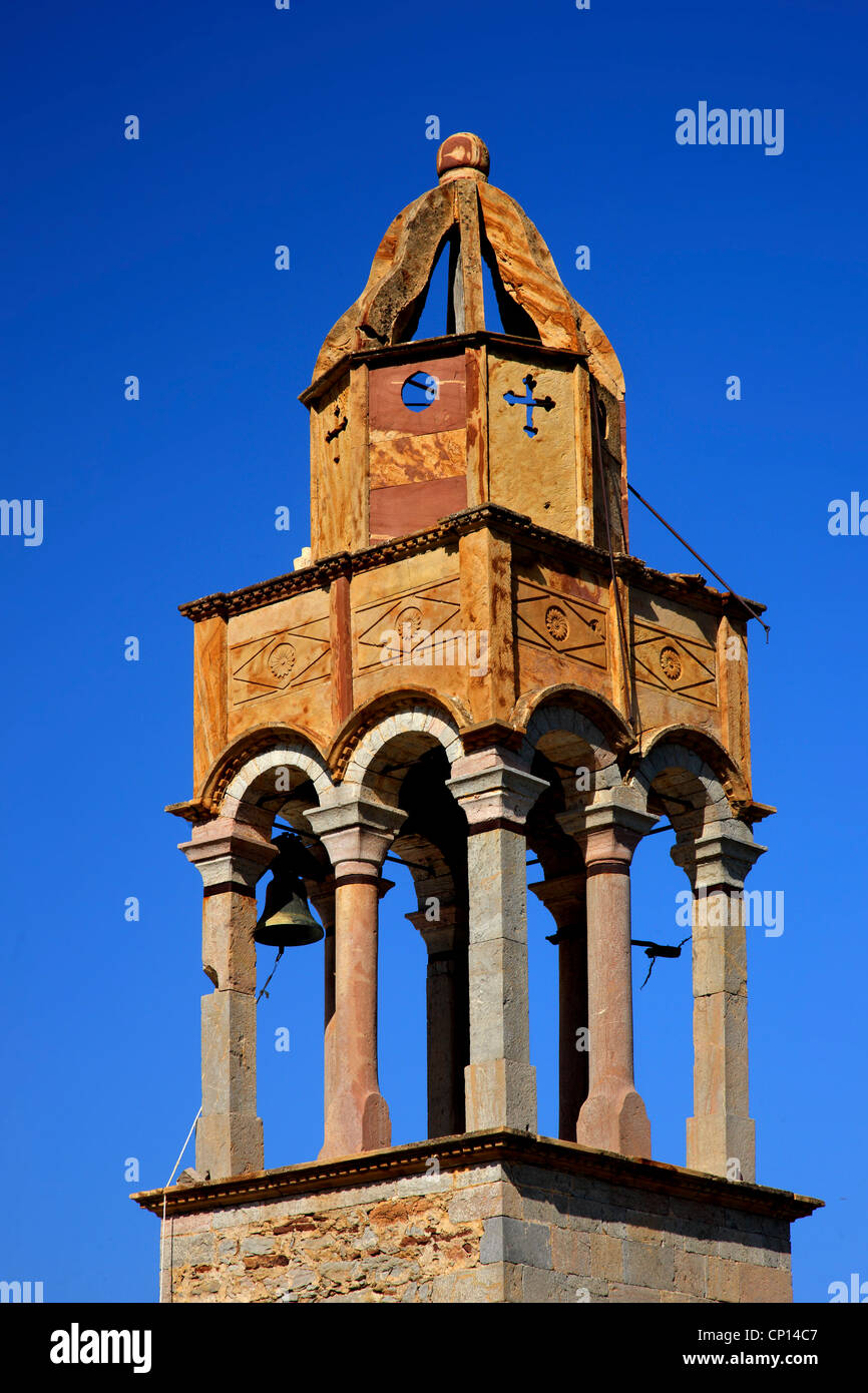 Beautiful belfry at Kardamyla village, Chios island, Northeast Aegean ...