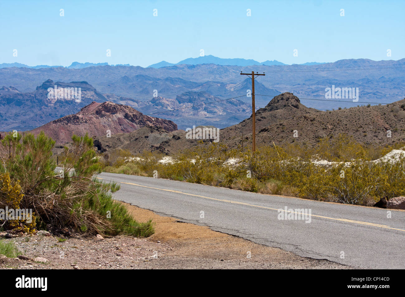 Nevada desert highway HDR Image Stock Photo - Alamy
