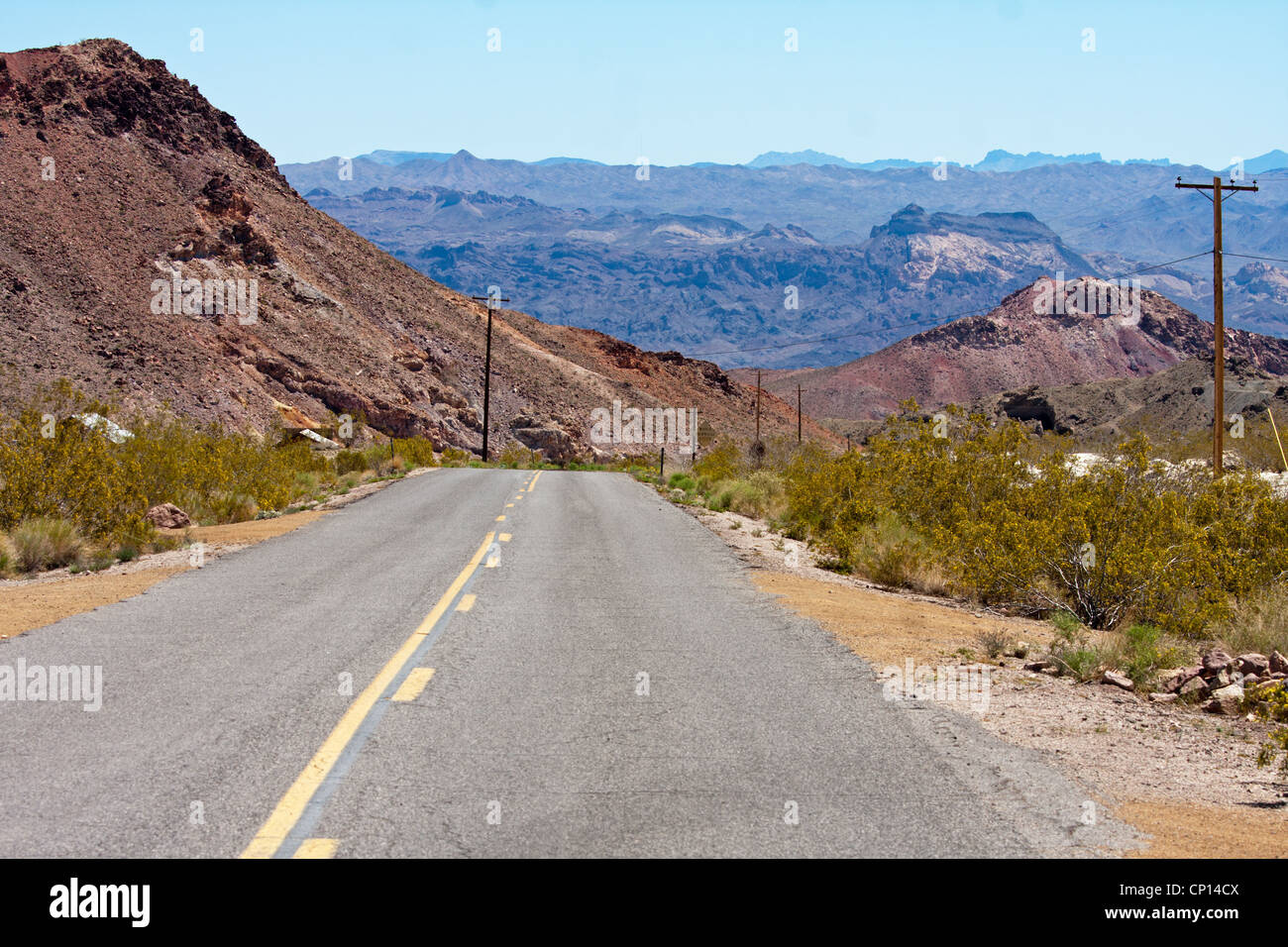 Nevada desert highway HDR Image Stock Photo - Alamy