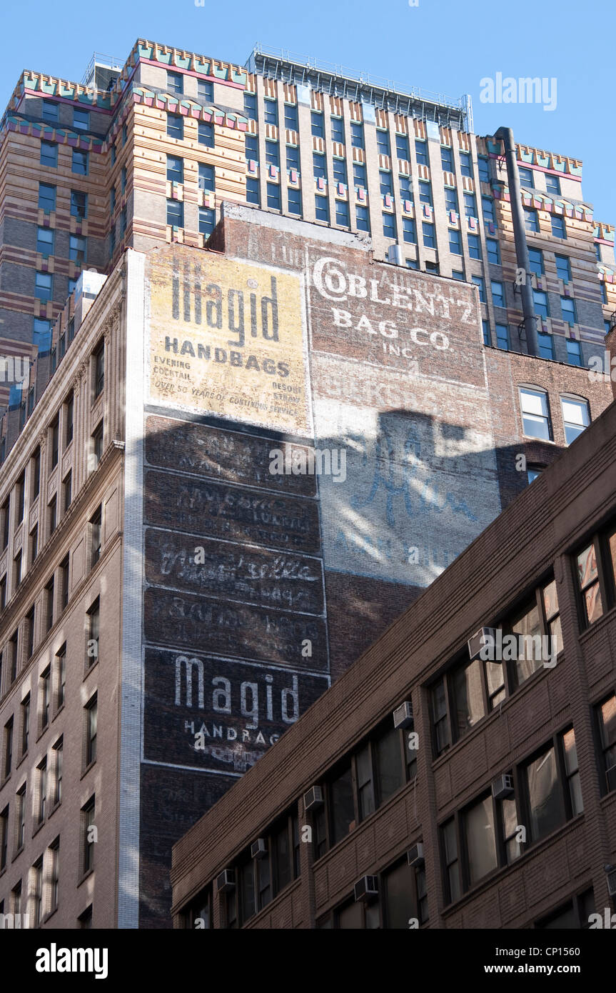 Old painted advertisements also known as ghost signs, in Midtown ...