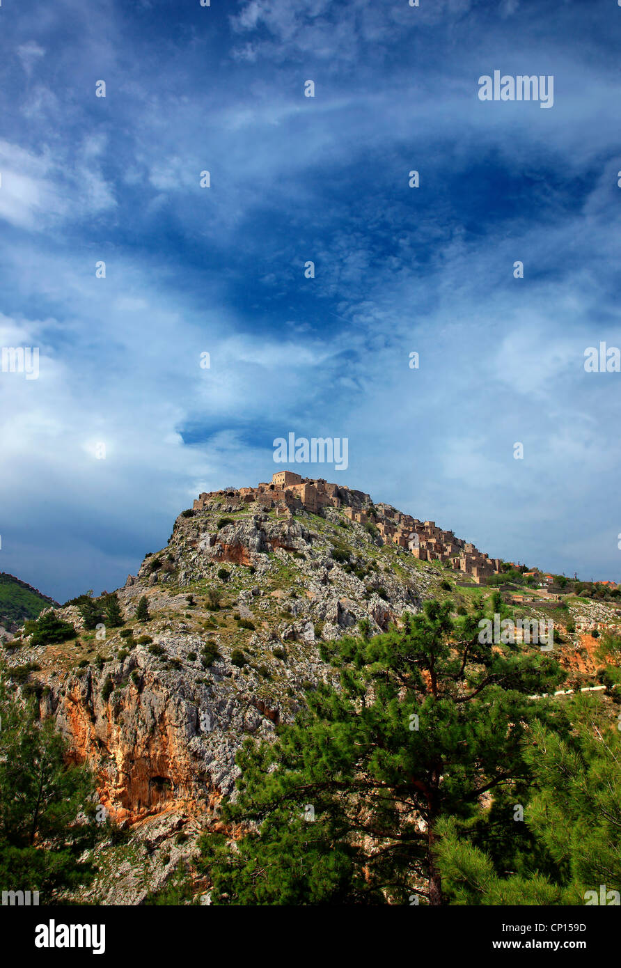 The abandoned village of Anavatos, often called the "Mystras of the ...