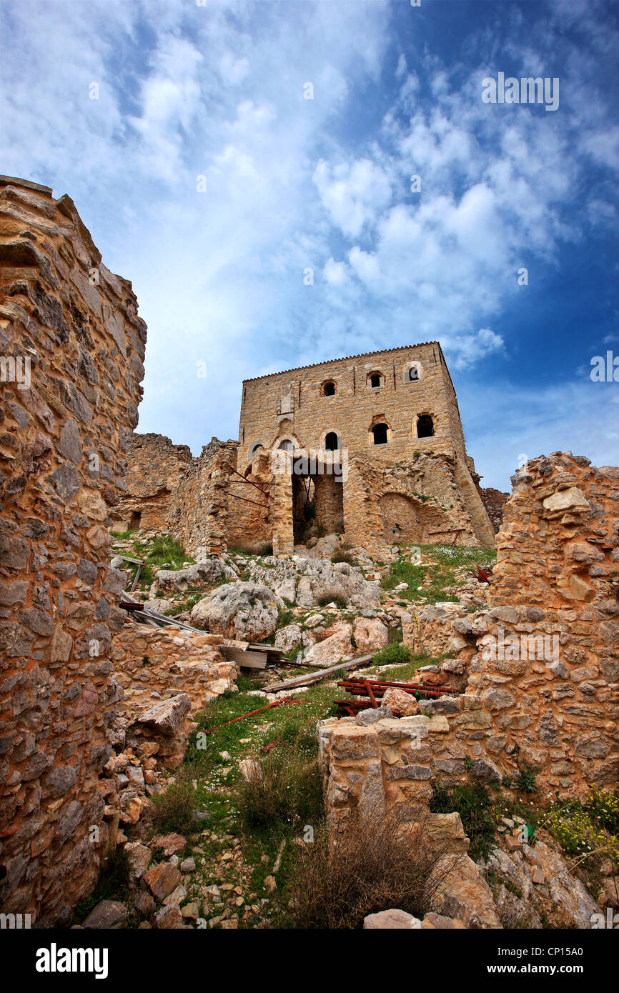 The abandoned village of Anavatos, often called the "Mystras of the ...