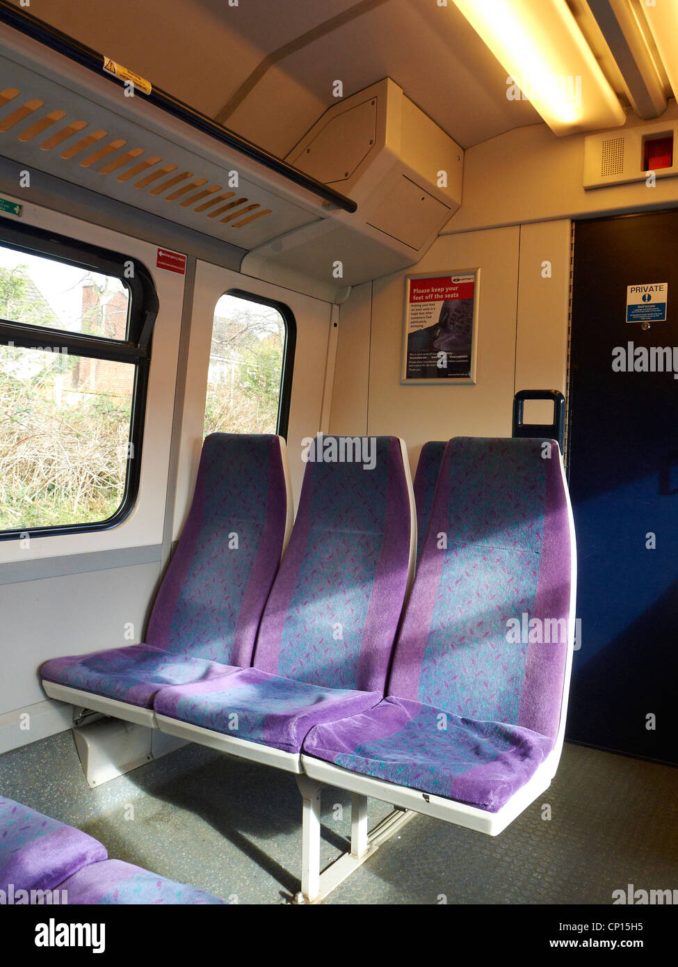 Interior of modern passenger train Stock Photo - Alamy