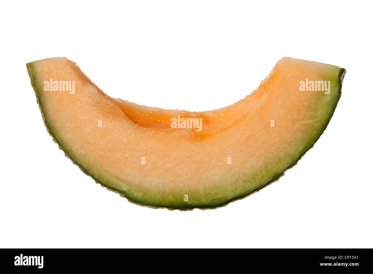 Slice of rockmelon isolated on white background Stock Photo - Alamy
