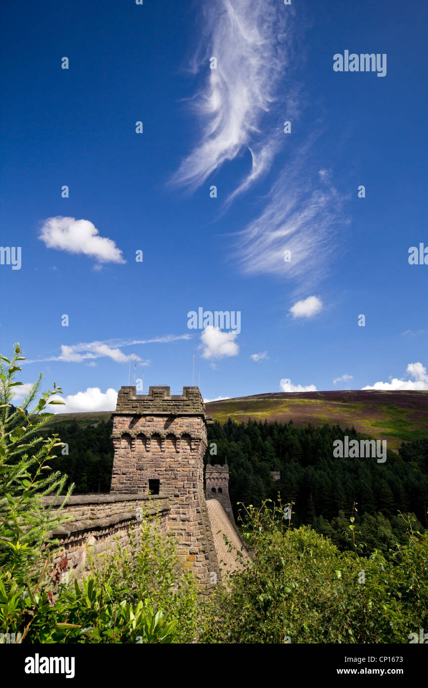 Derwent Dam in the Upper Derwent Valley in the Peak District National ...