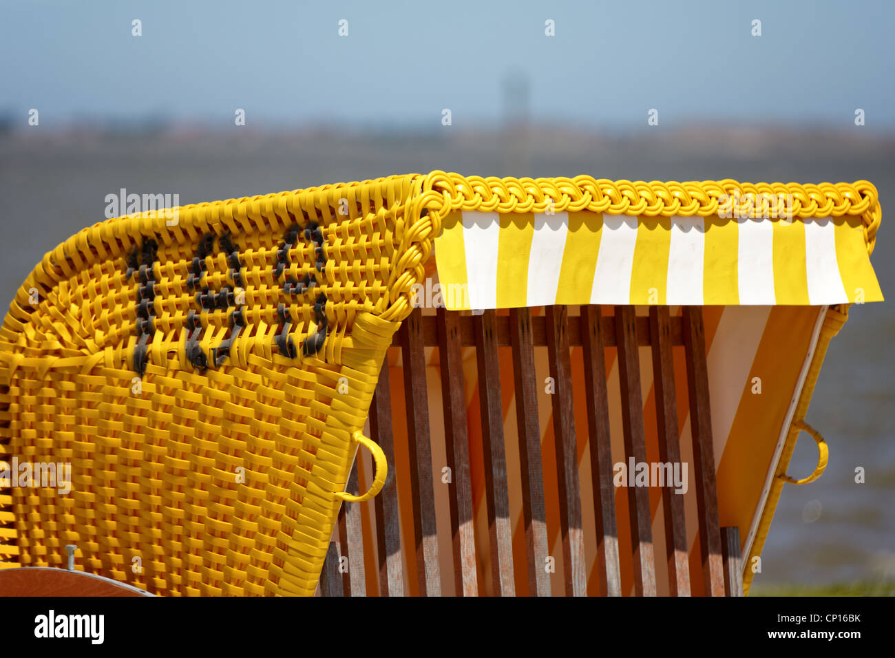 Wicker beach chairs on the beach of the Baltic Sea Stock Photo - Alamy