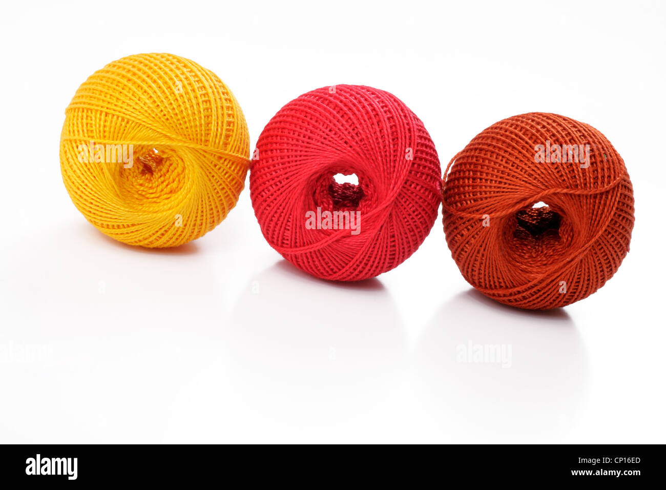 yarn for crochet on a white background, studio foto Stock Photo - Alamy