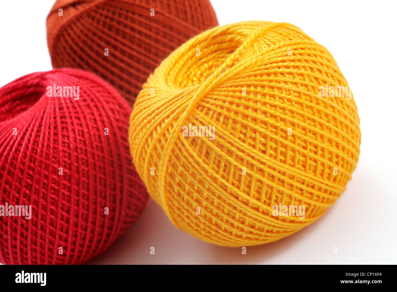 yarn for crochet on a white background, studio foto Stock Photo - Alamy