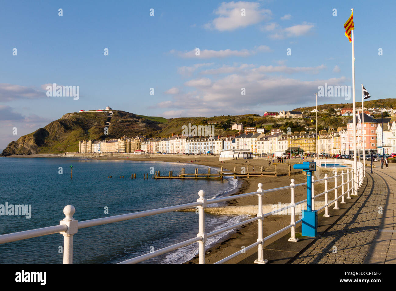 Aberystwyth beach and Marine Terrace Stock Photo - Alamy