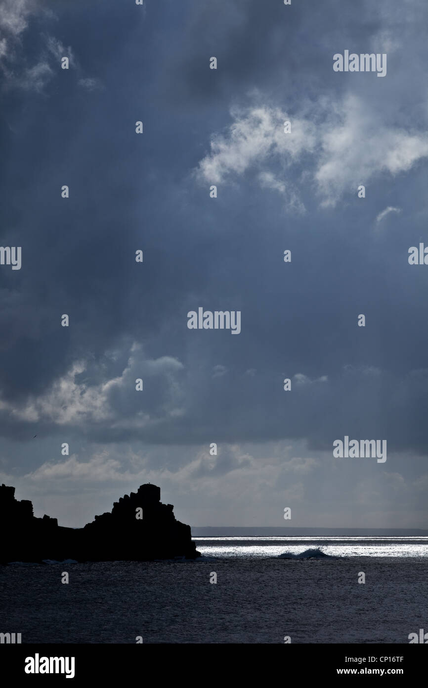Lamorna Cornwall blue Cornish Stock Photo - Alamy