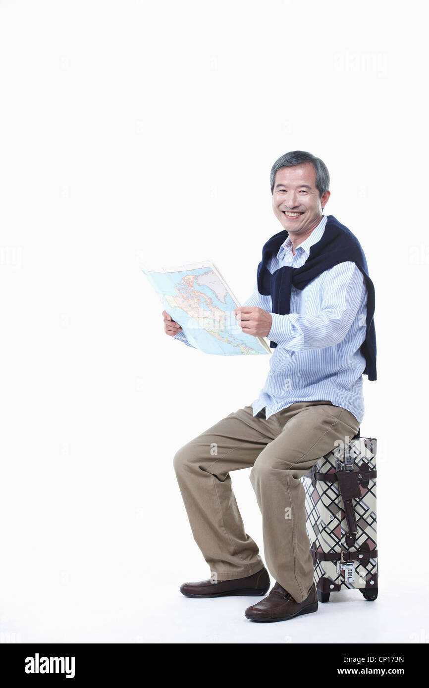 Old man smile on face Cut Out Stock Images & Pictures - Alamy