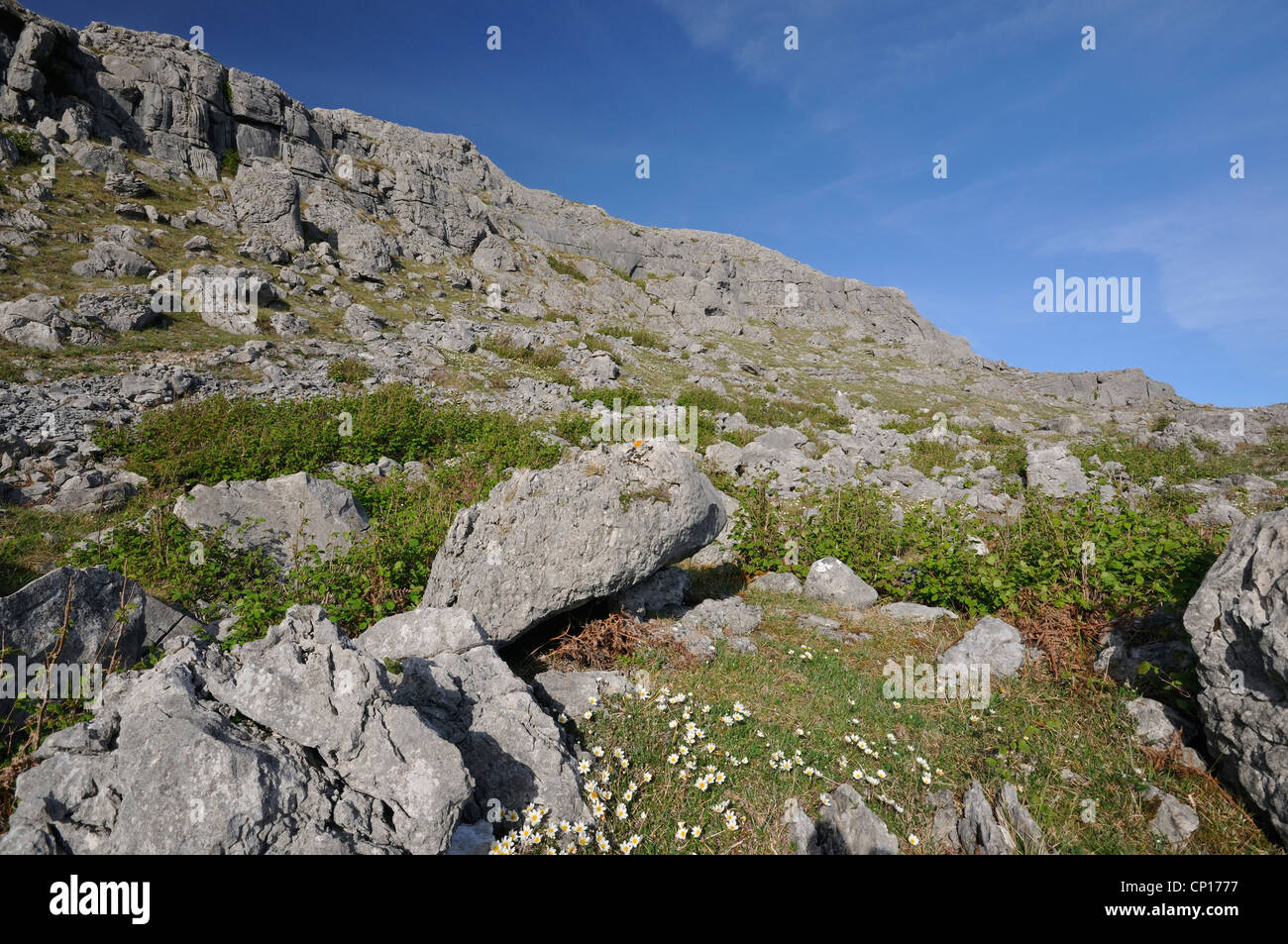 Limestone Cliffs of Mullaghmore, The Burren National Park, Co. Clare ...