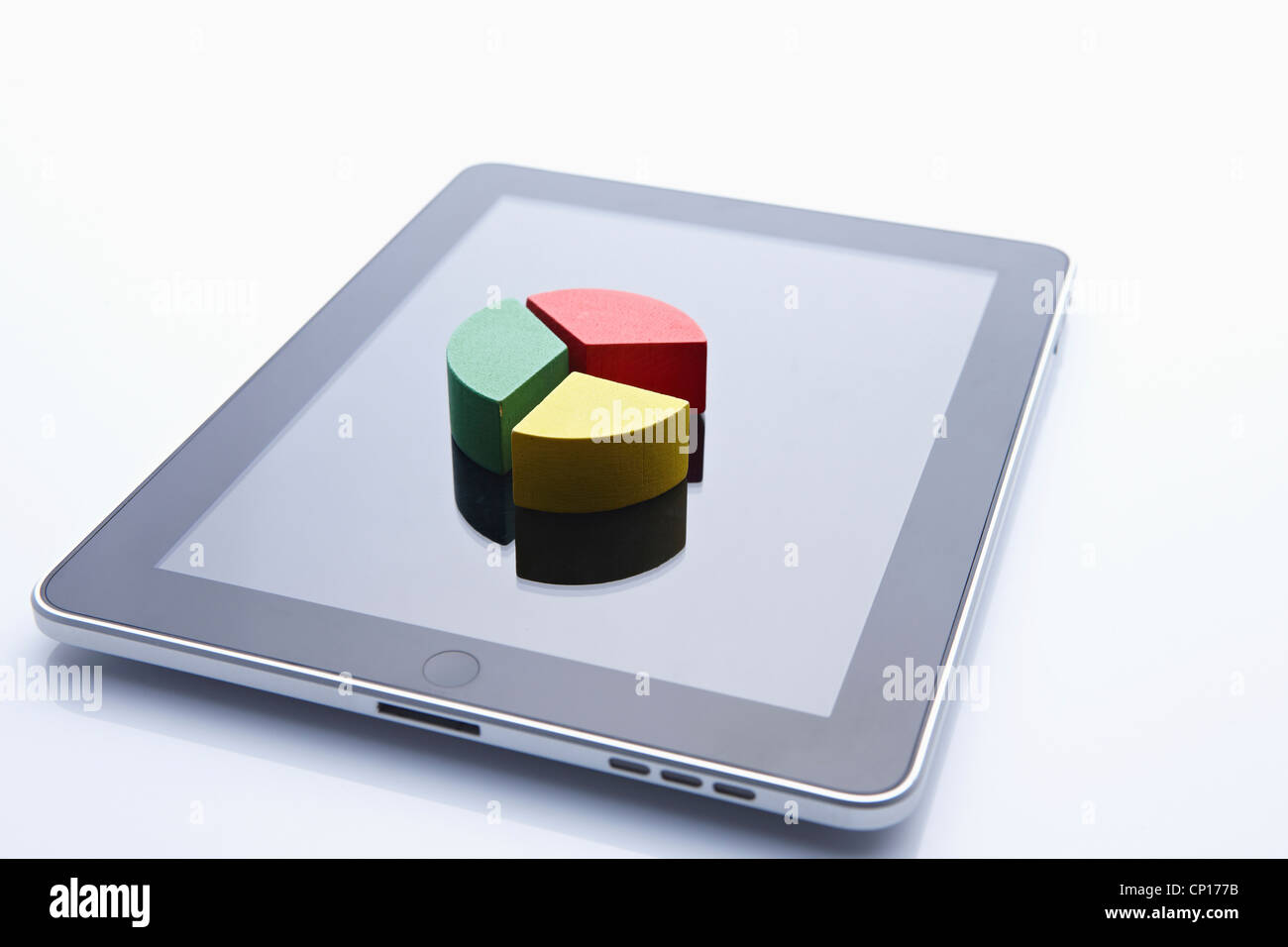 Pie graph on the tablet PC Stock Photo - Alamy