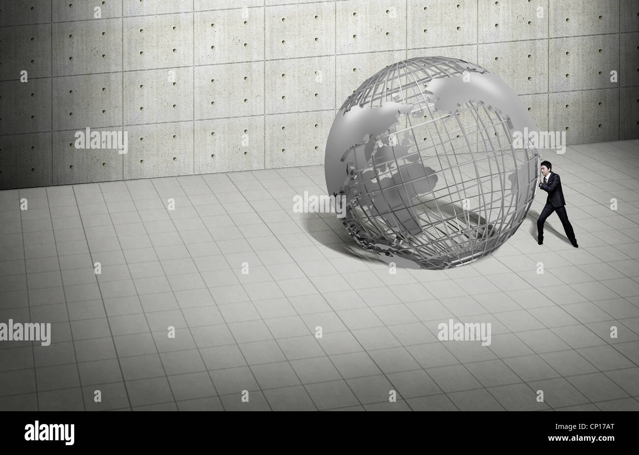 Man rolling earth hi-res stock photography and images - Alamy