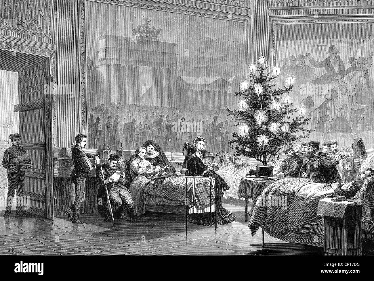 events, Franco-Prussian War 1870 - 1871, medical service, christmas ...