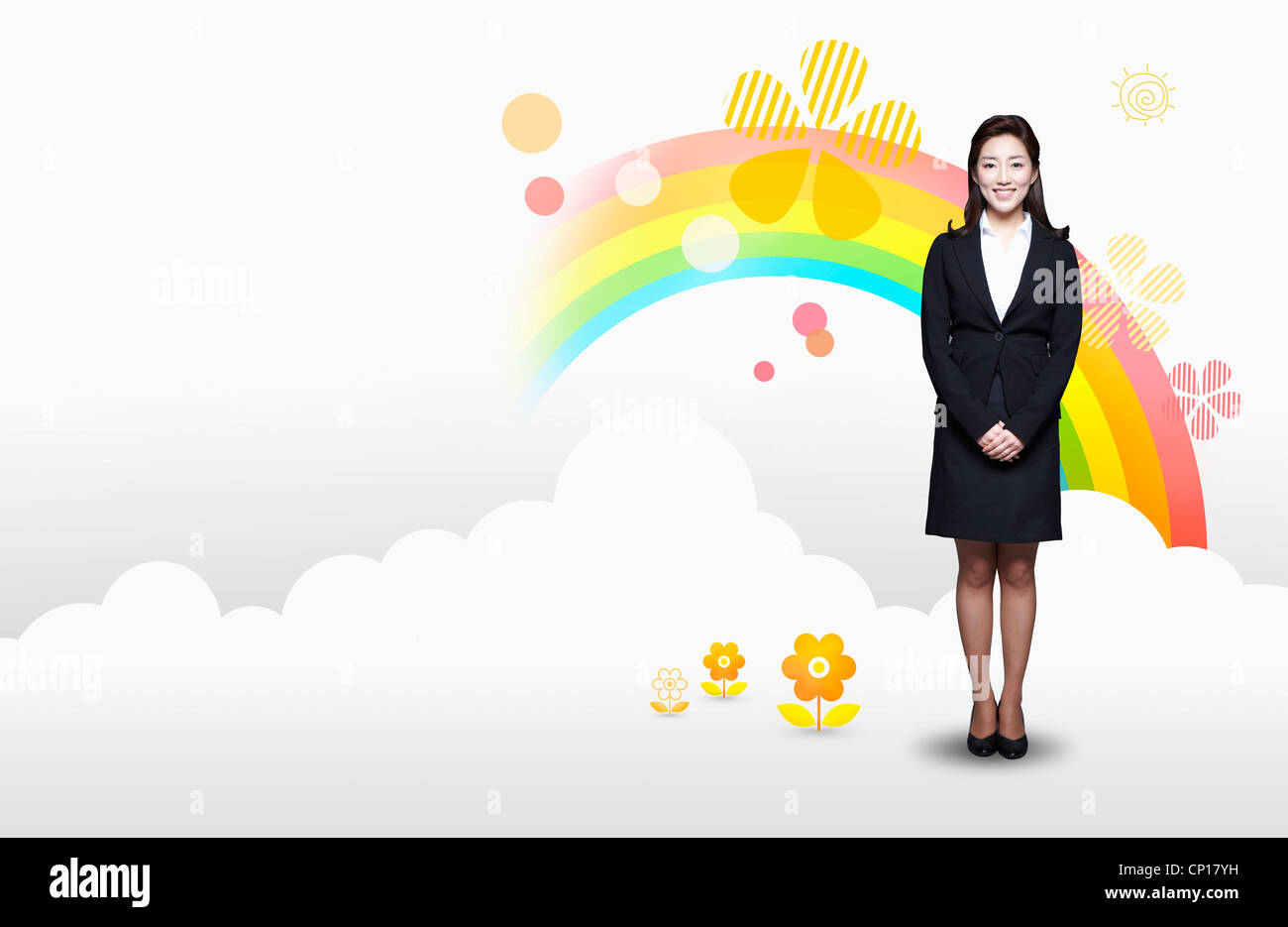 A woman, rainbow, and fair election campaign Stock Photo - Alamy