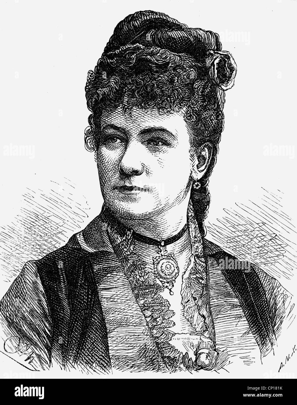 Geistinger, Marie, 26.7.1828 - 28.9.1903, Austrian actress, portrait ...