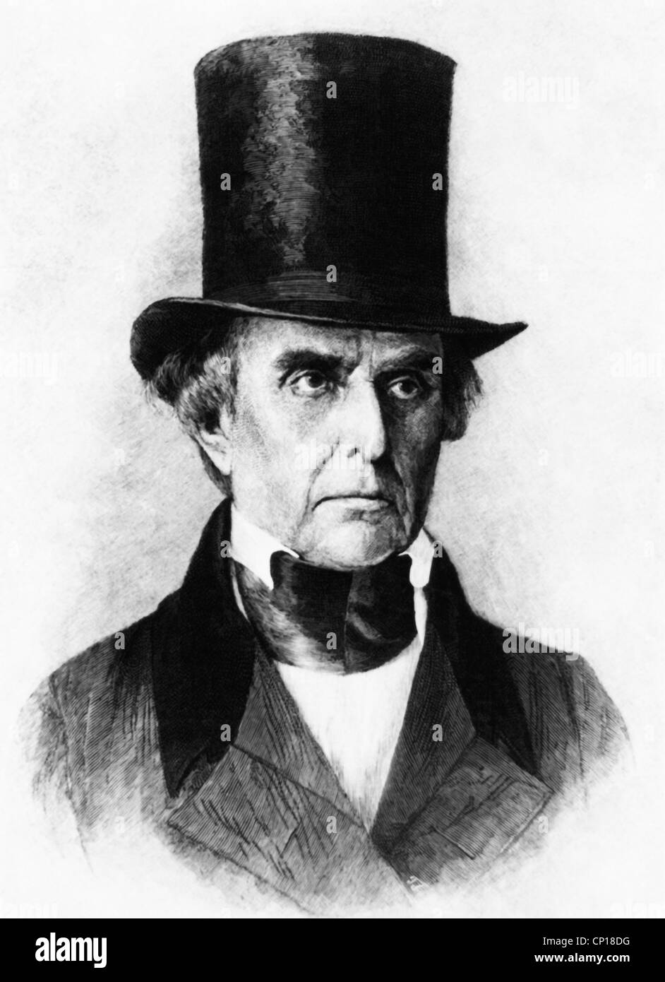 Vintage portrait of American statesman Daniel Webster (1782 - 1852 ...