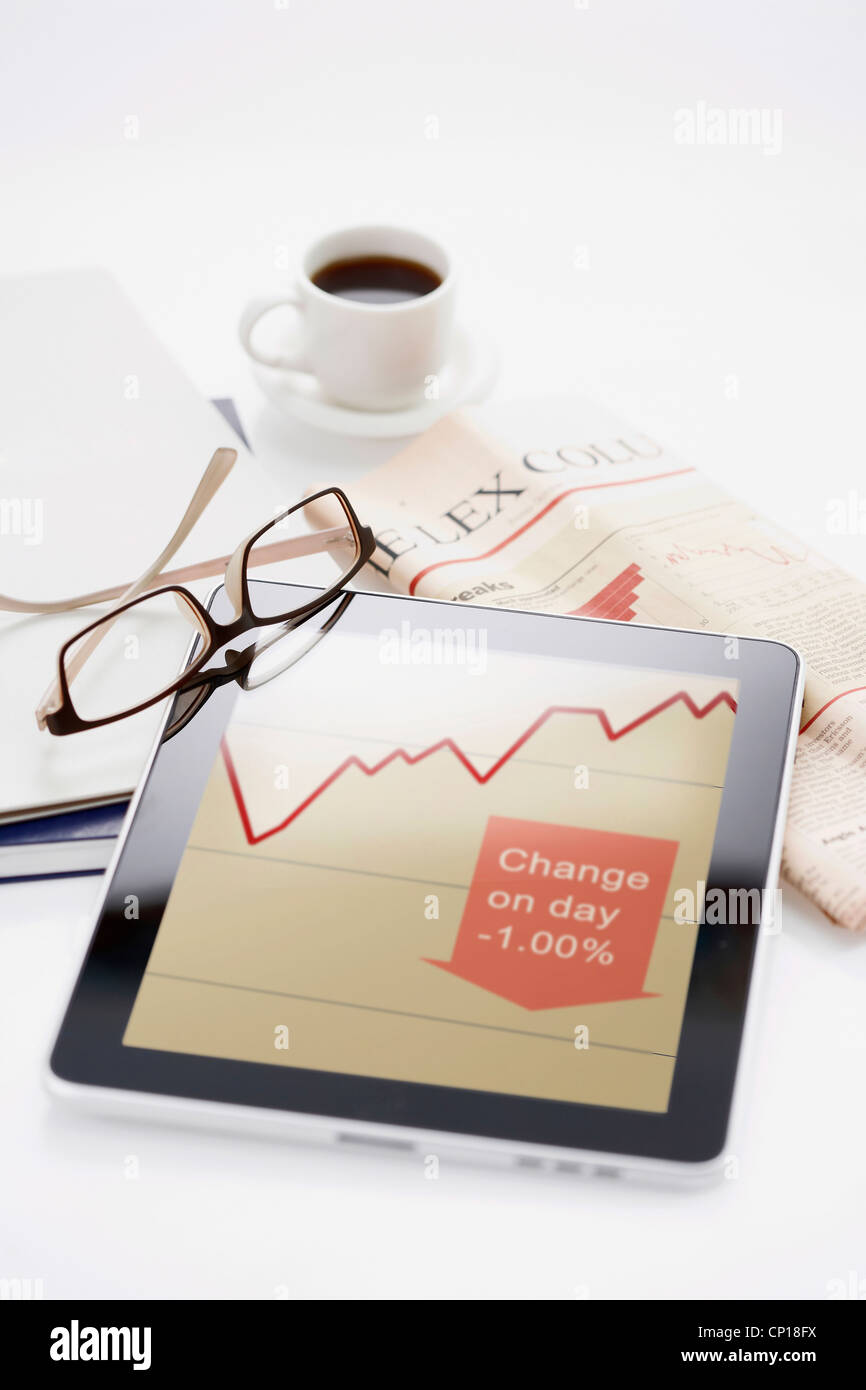 A tablet PC on the office desk Stock Photo - Alamy