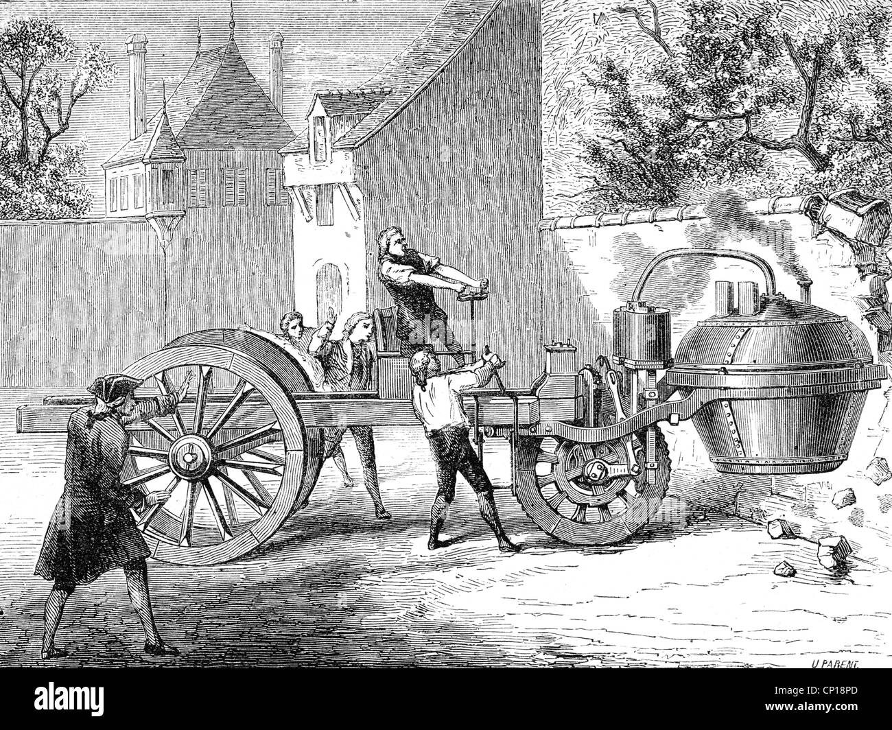 Cugnot, Nicholas Joseph, 25.9.1725 - 1804, French engineer, experiment ...