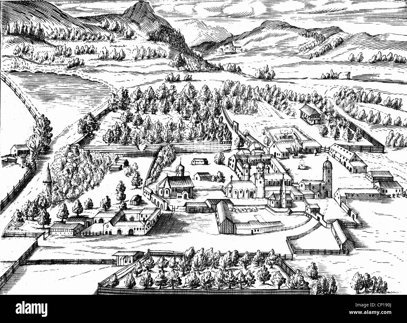 Monasteries and convents Black and White Stock Photos & Images - Alamy