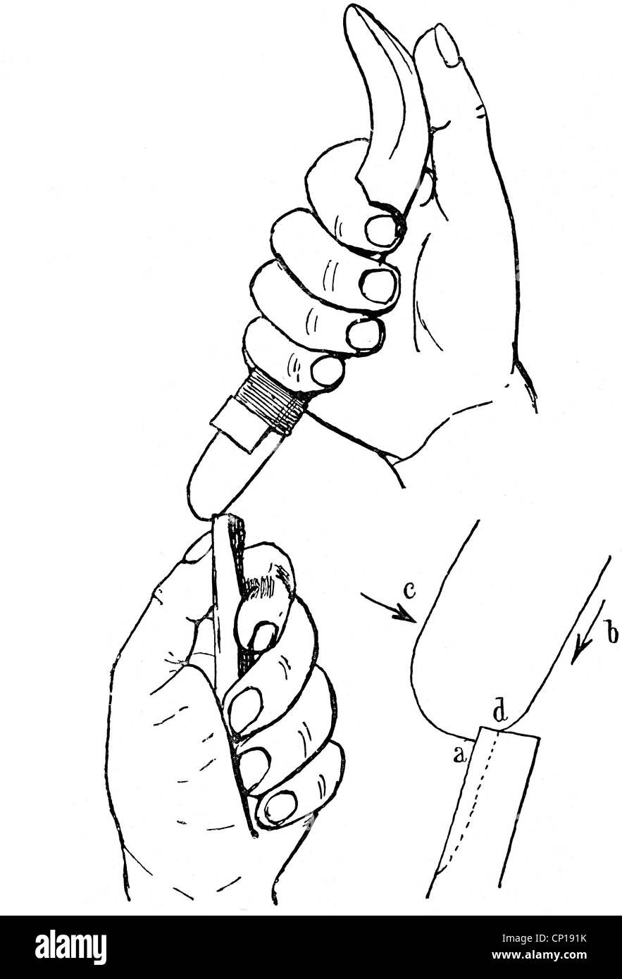 fire, making fire, flintstone, igniting with a flintstone, schematic ...