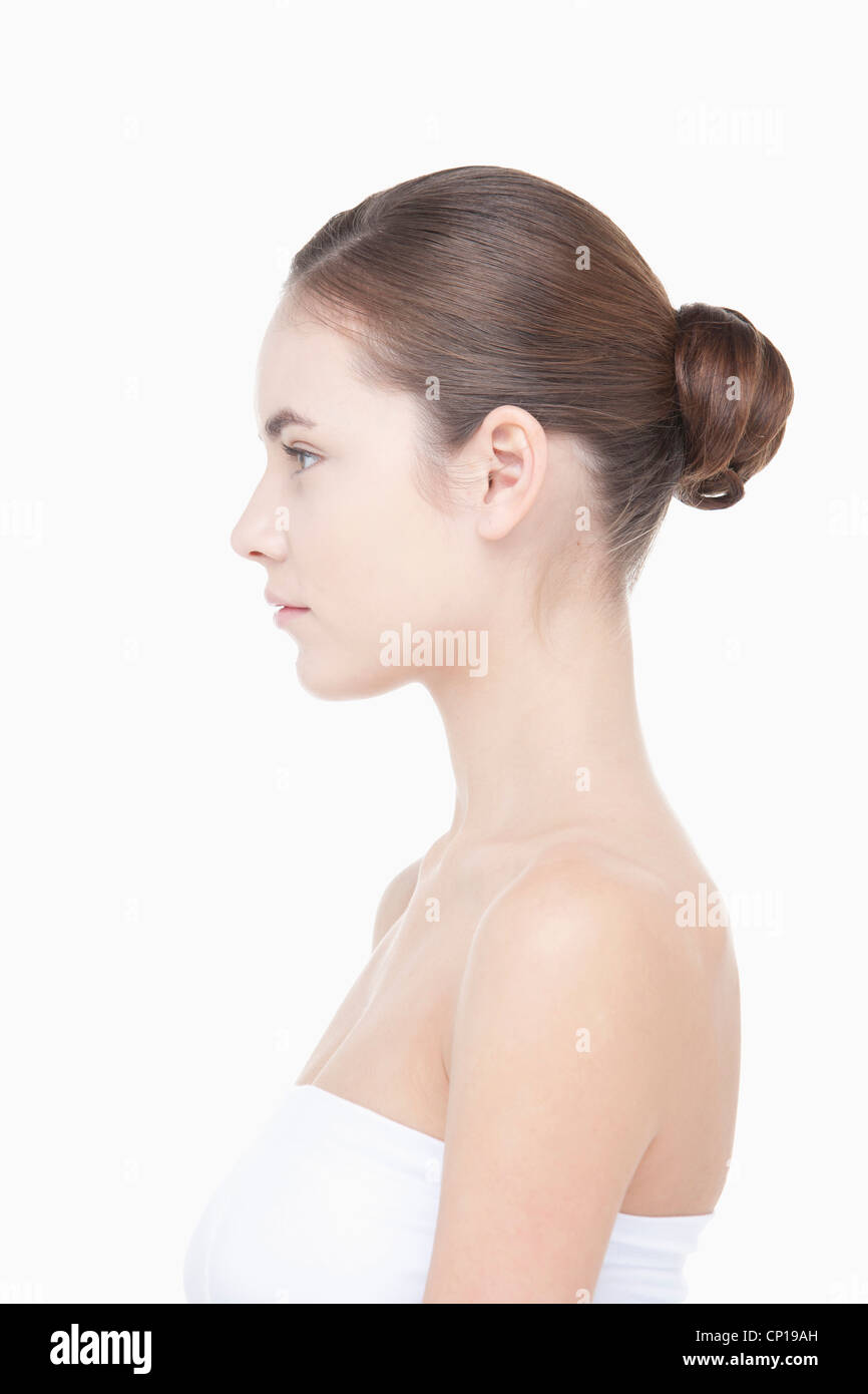 A woman from the side Stock Photo - Alamy