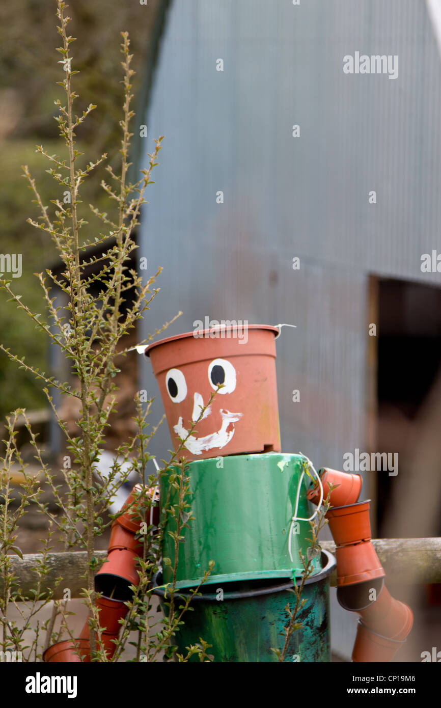 Flower pot man at Pentre Sali Mali kindergarden theme park in mid Wales ...