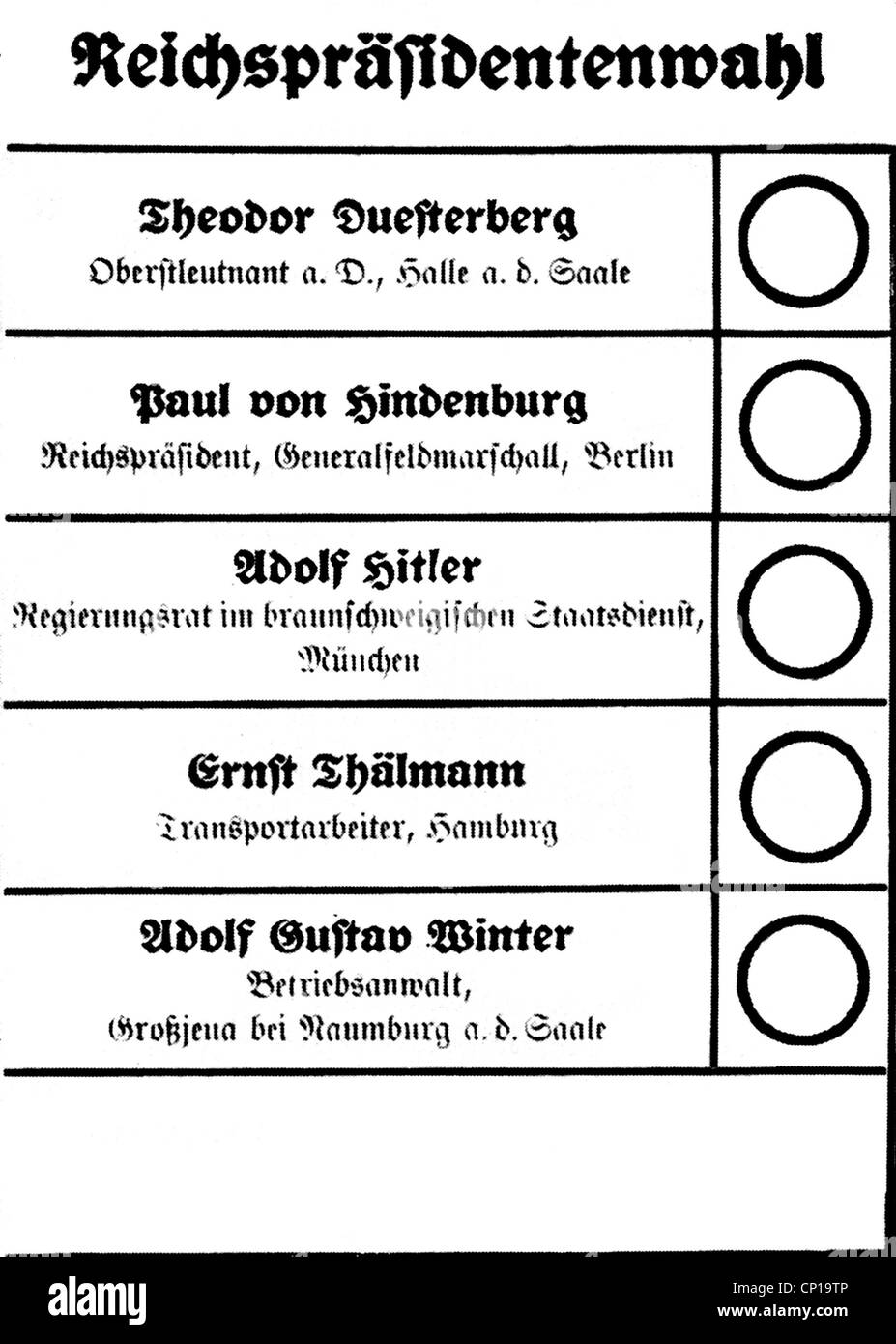 Election 1932 hi-res stock photography and images - Alamy