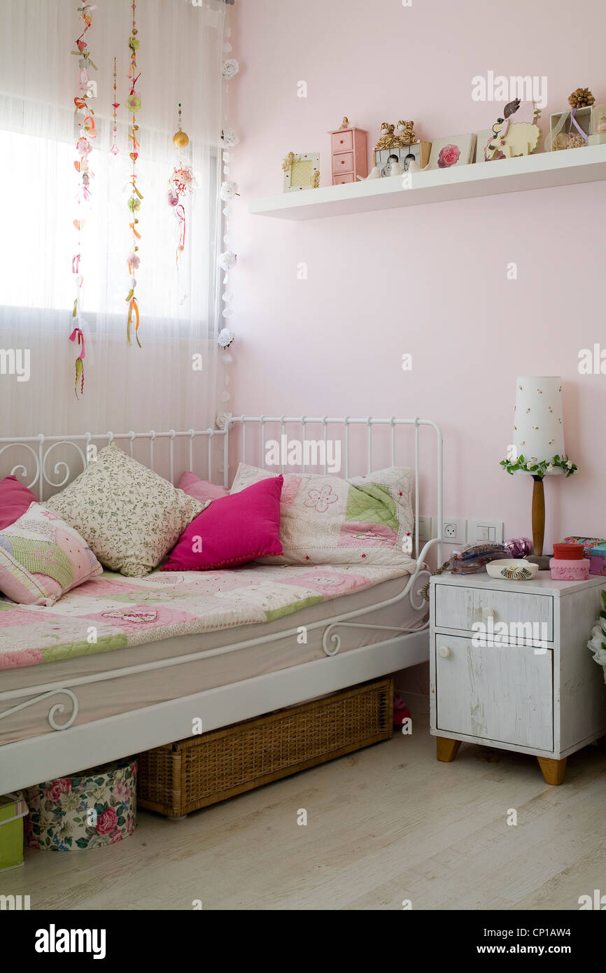 Girls bedroom in Rishpon in the Center District of Israel Stock Photo ...