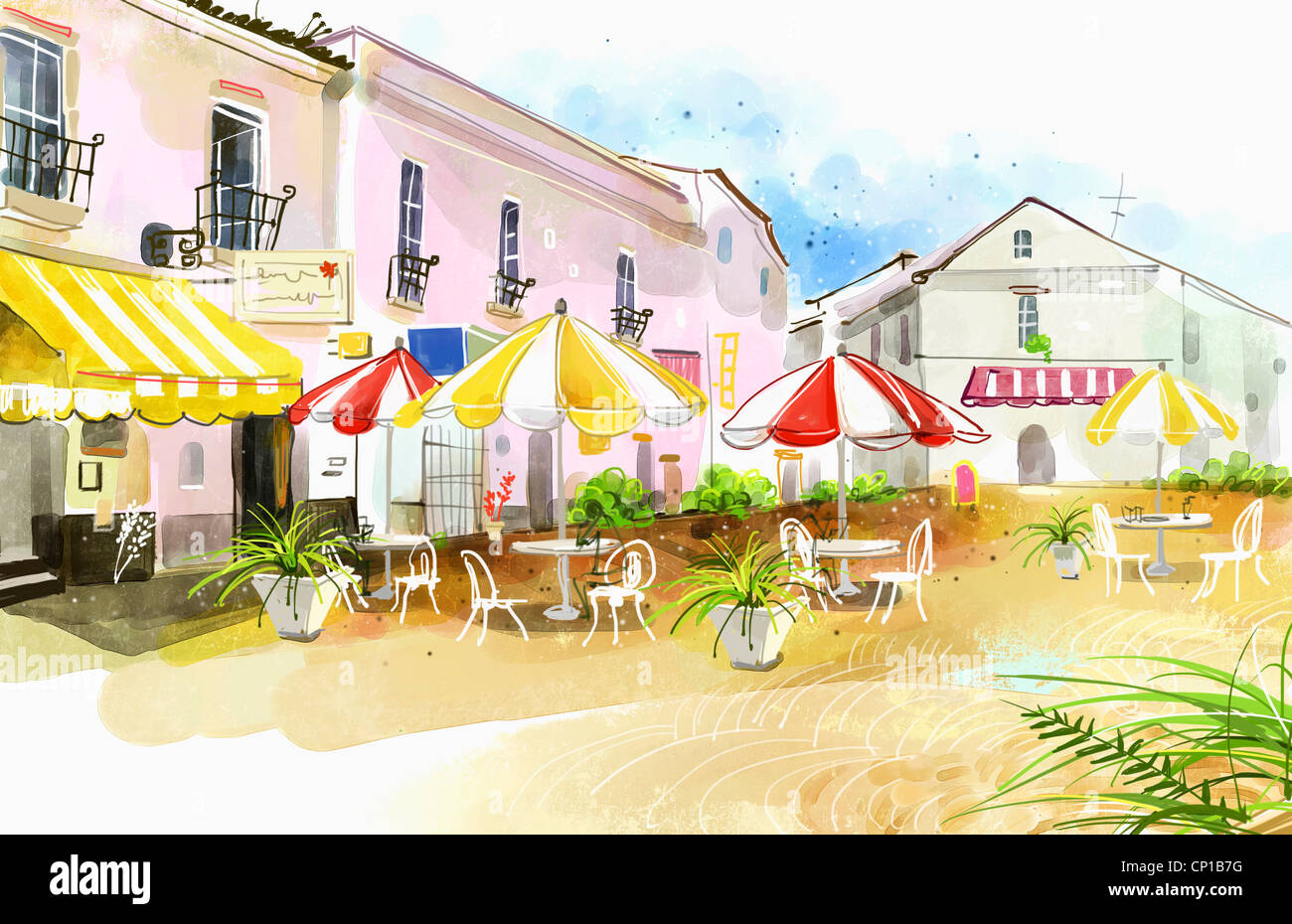 Building and street landscape Stock Photo - Alamy