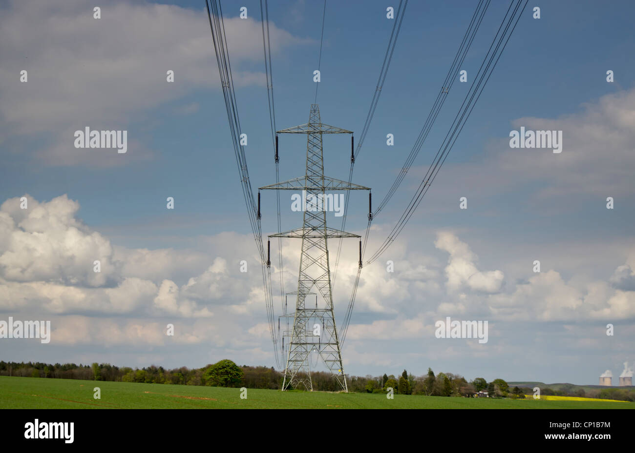 Energy Distribution Network - Electricity Pylons Stock Photo - Alamy