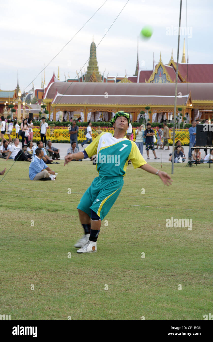 People playing Takraw lot huang , ( Hoop Takraw Stock Photo - Alamy
