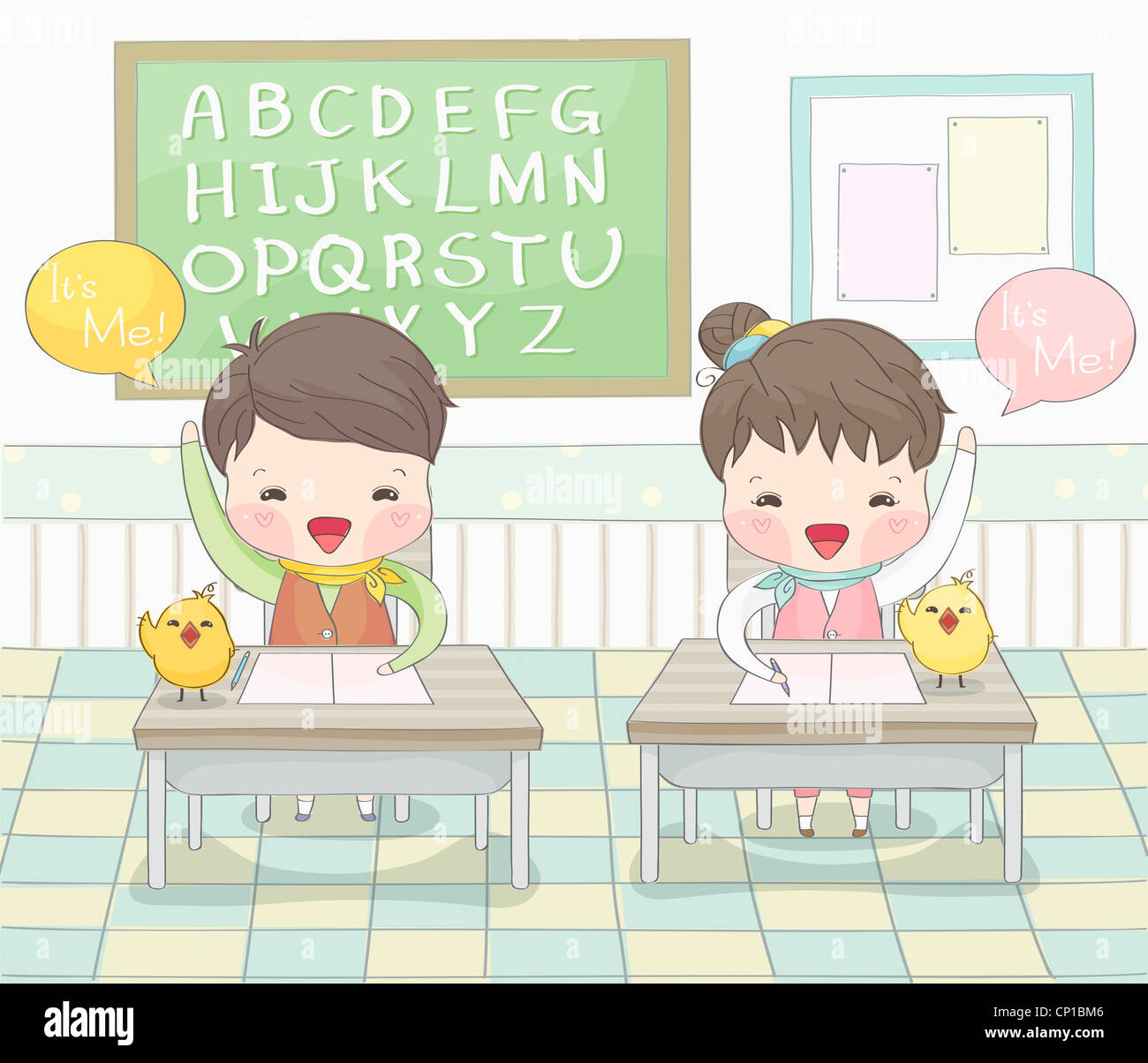 Student studying the English in the classroom Stock Photo - Alamy