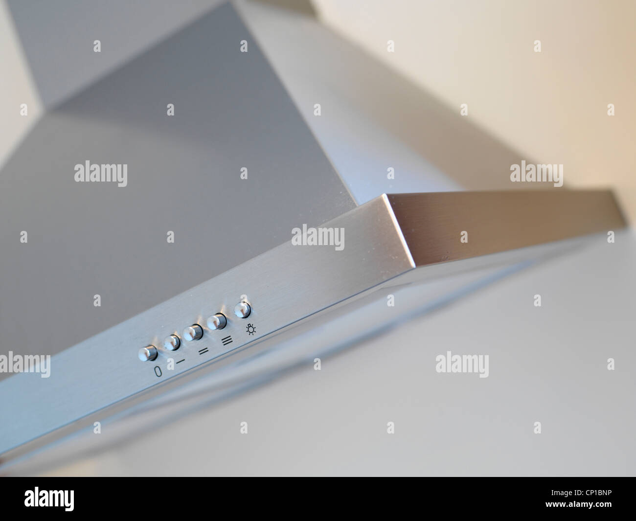 Control panel on stainless steel extractor in new build and ...