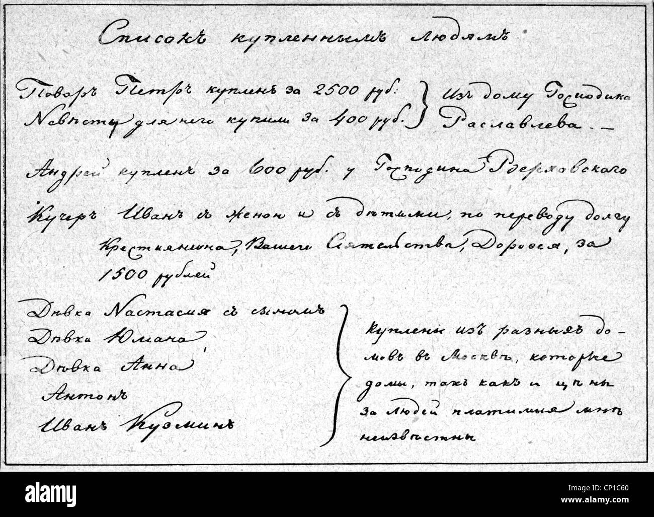 Serf russia Black and White Stock Photos & Images - Alamy