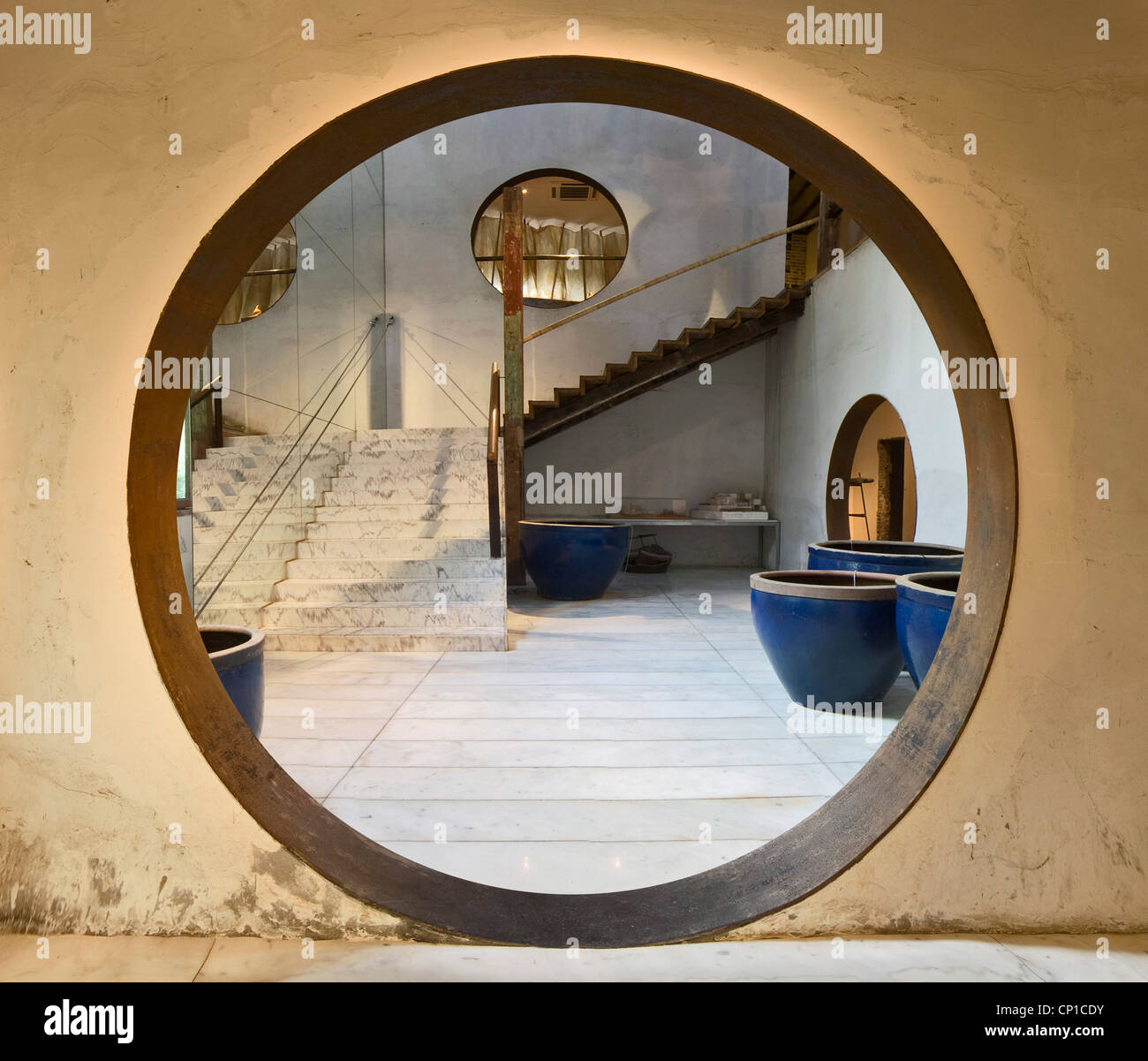 Moongate door in office complex, including garden, restaurant and new ...