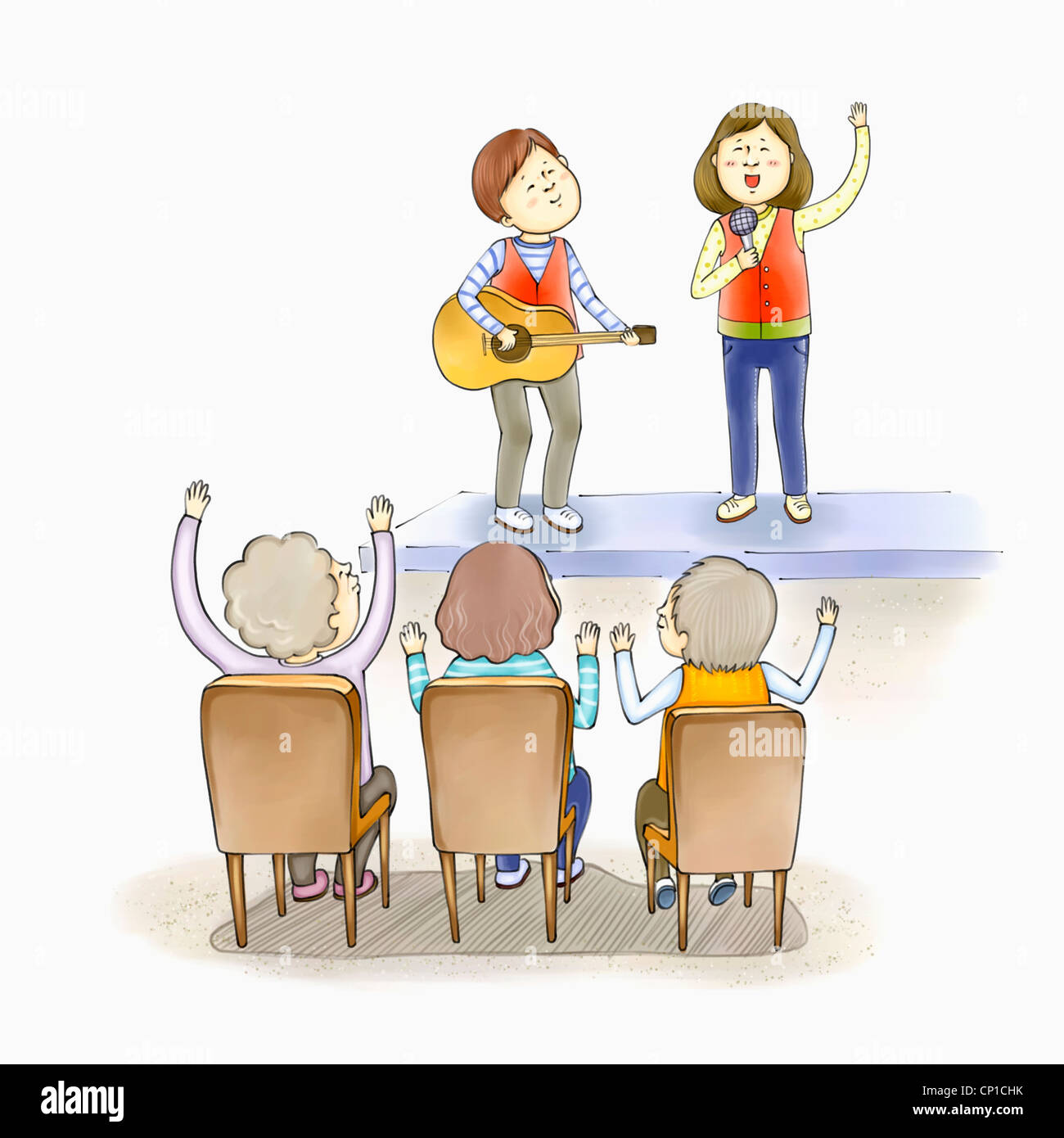 Old women singing Cut Out Stock Images & Pictures - Alamy