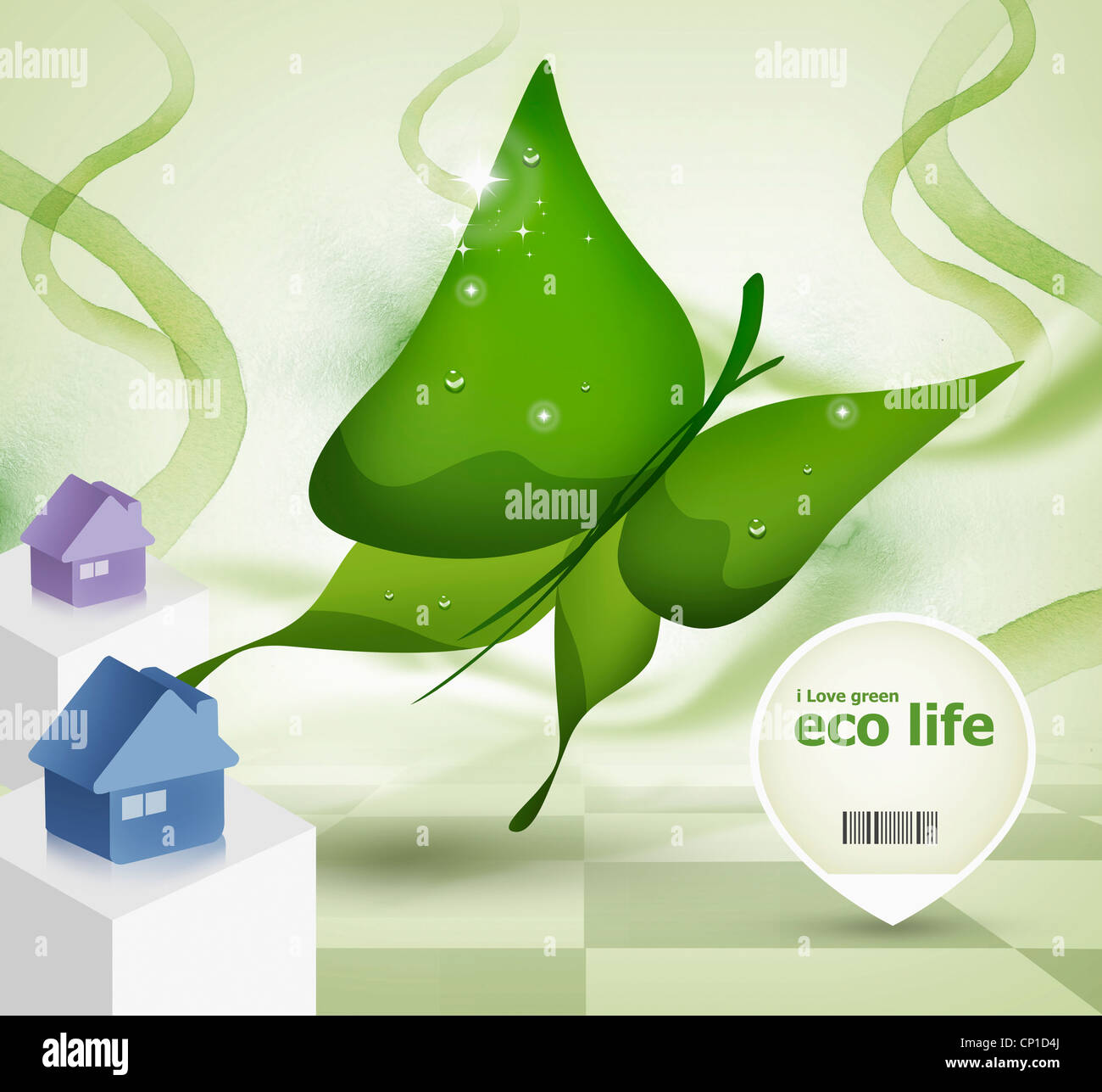 Green eco bar code hi-res stock photography and images - Alamy