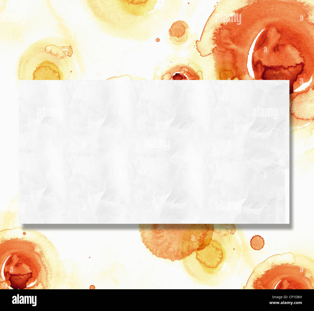 White paper and orange colored circle Stock Photo - Alamy