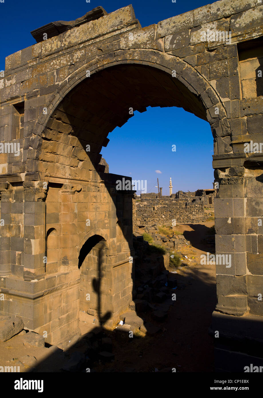 Arch In The Ancient City of Bosra, Syria Stock Photo - Alamy
