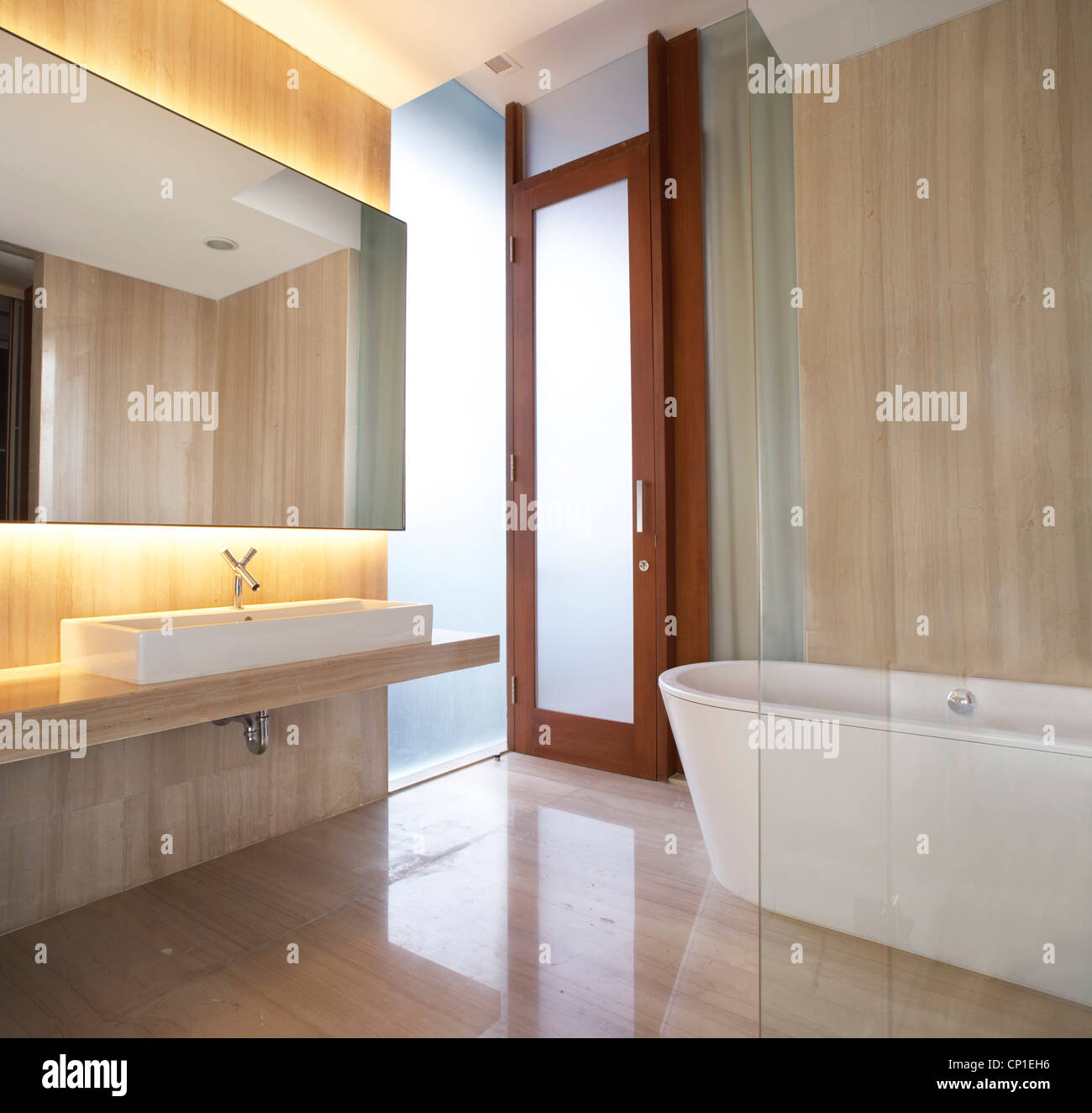 Luxury bathroom in Mutiara House, Jakarta, Indonesia, South East Asia ...