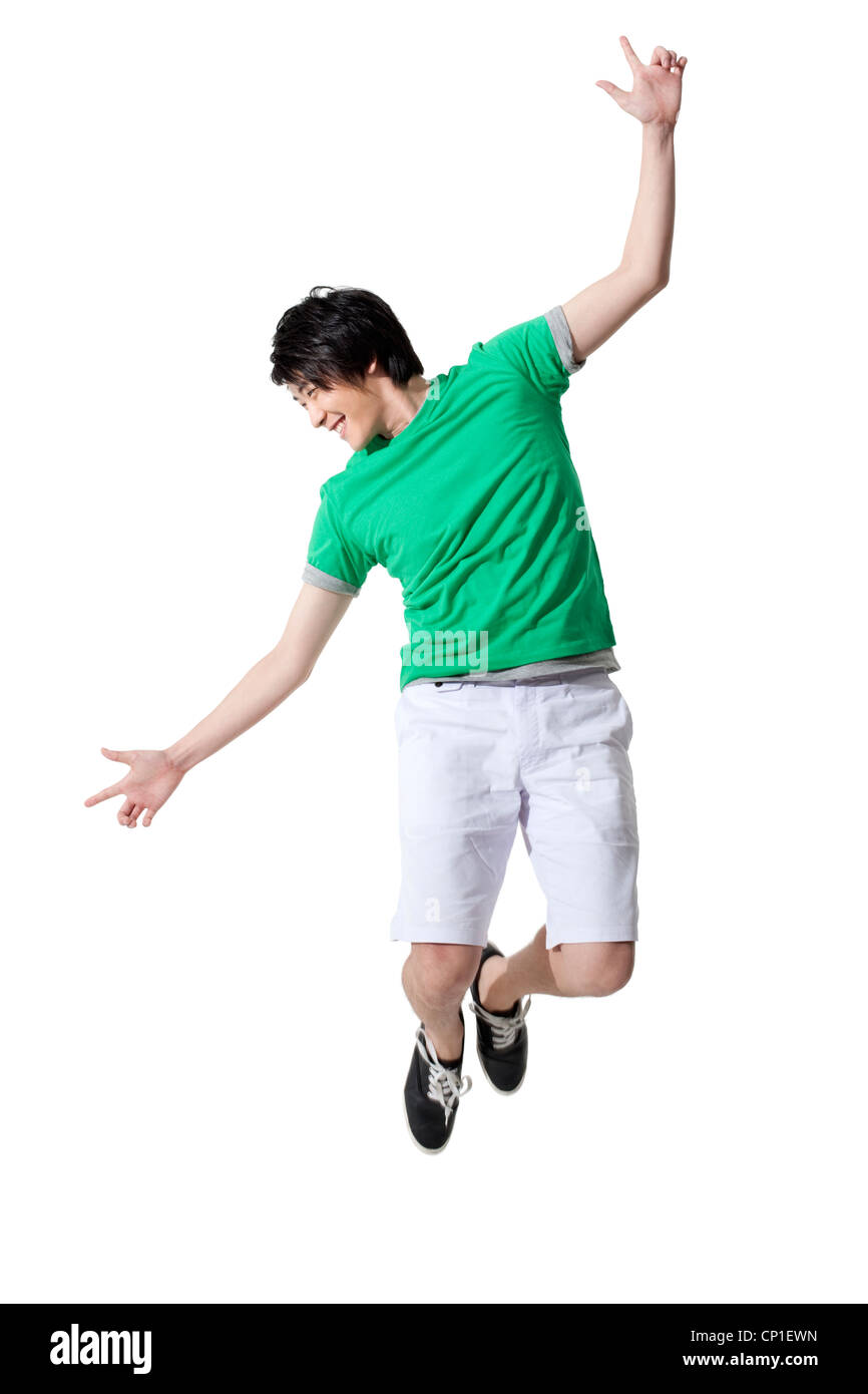 Man jumping in the air Cut Out Stock Images & Pictures - Alamy