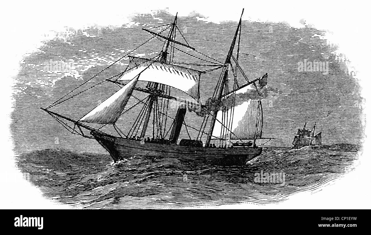 transport / transportation, navigation, screw steamer "Robert F ...