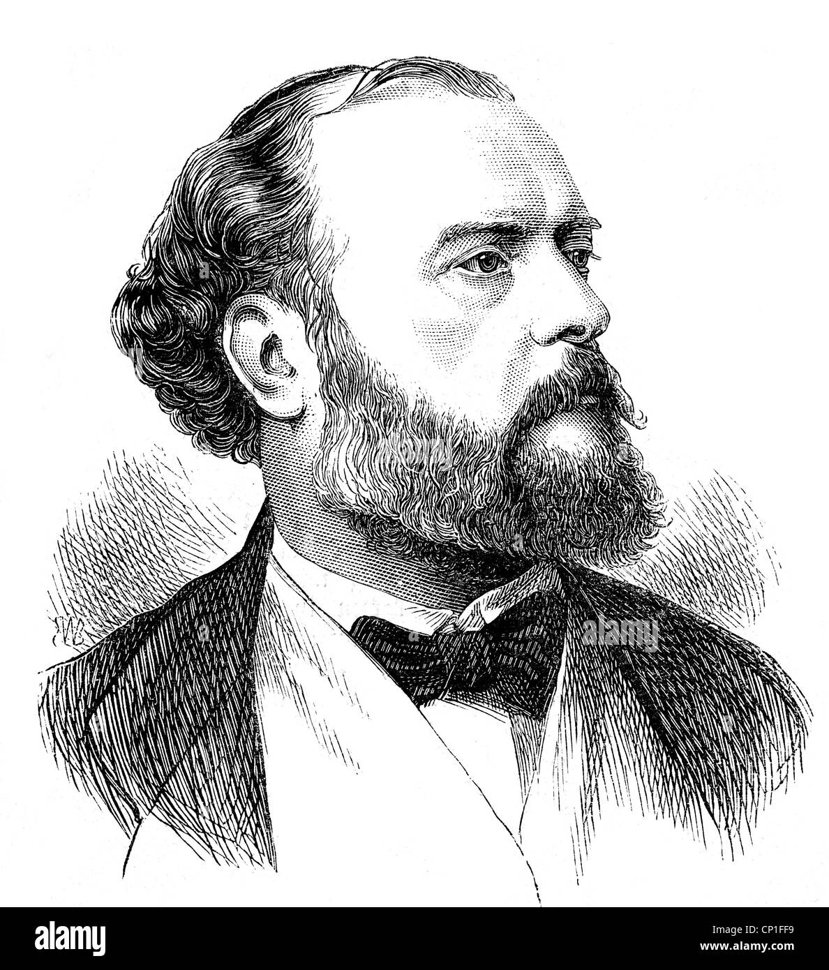 Vancel, portrait, engraving, 19th century Stock Photo - Alamy